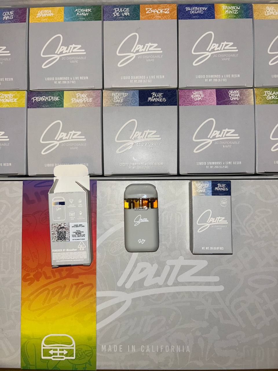 Splitz Blueberry Gelato X Rainbow Mintz 2g Disposable - Pyntrees Official