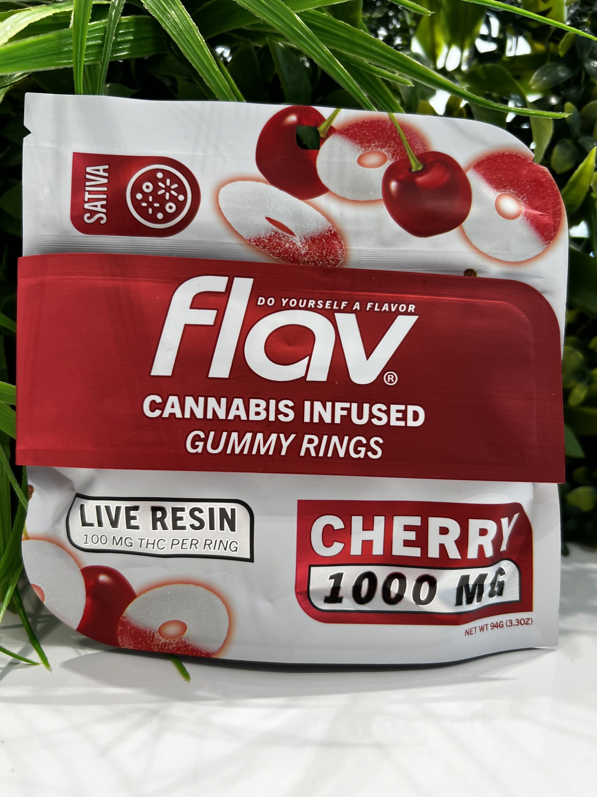 FLAV RINGS- 1000 MG- SATIVA- CHERRY - Pyntrees Official