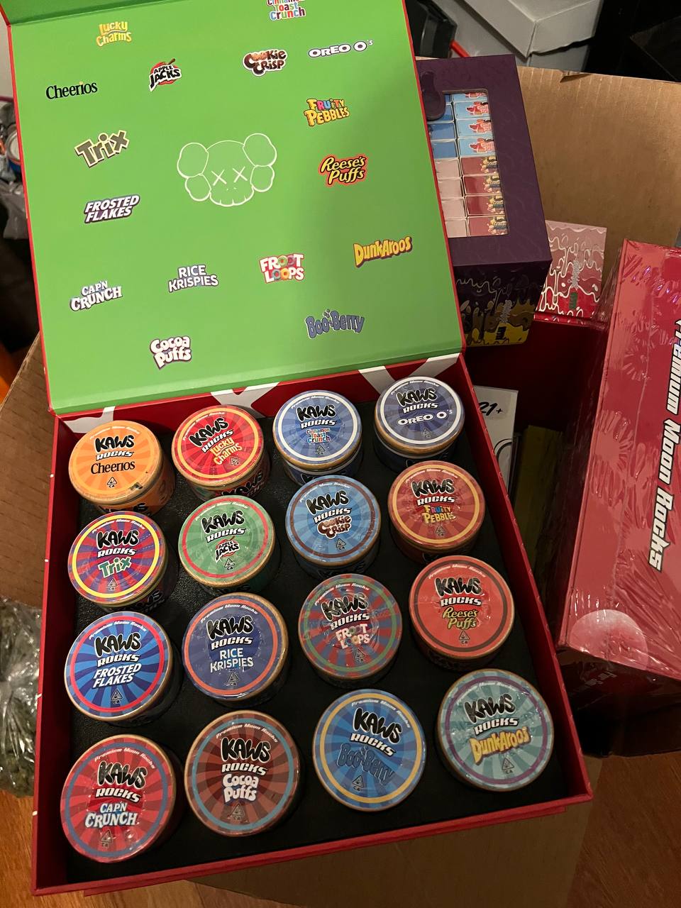 Kaws Moonrocks 16 Oz Jars in 1 Mastercase - Pyntrees Official